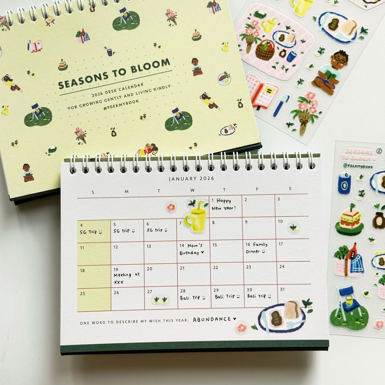 easons to Bloom 2026 Desk Calendar – Planner | Peekmybook